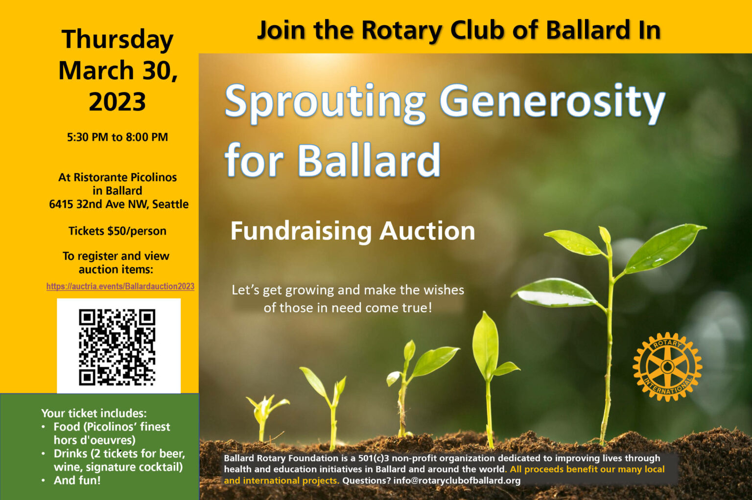 Ballard Rotary Auction - You're Invited! ⋆ Ballard Rotary